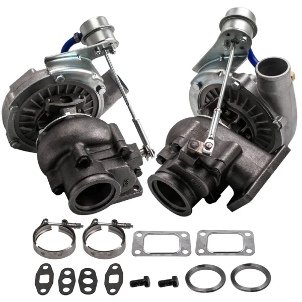 T3 T4 Turbo .63 A/R Oil Hybrid V Band Universal Turbocharger for 4 6 ...