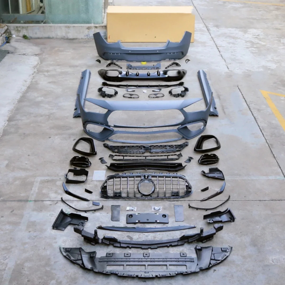 Body Kit Front Rear Bumper Side skirt Grill Assembly for Mercedes-Benz ...