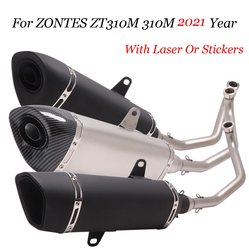 Slip On For ZONTES ZT310M 310M 2021 År Motorcykel Modificeret Rustfrit ...